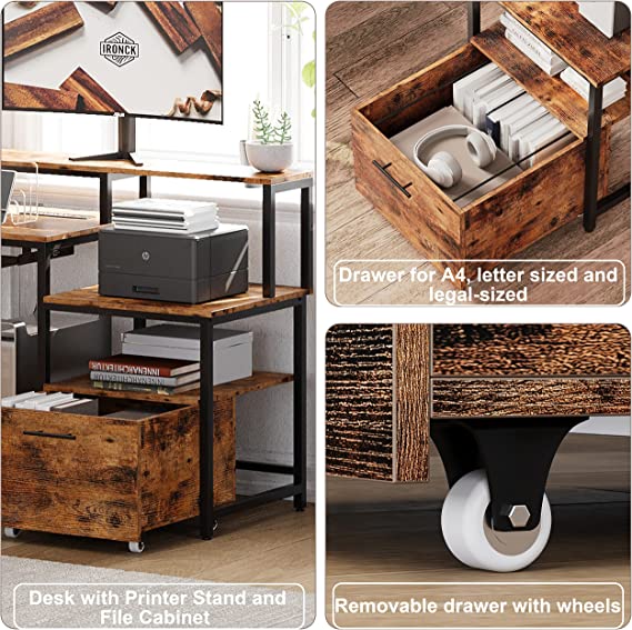 L Shaped Computer Desk – IRONCK