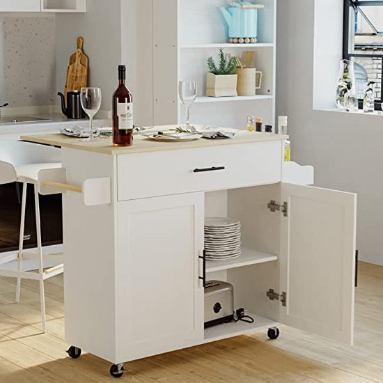 Rolling Kitchen Island on Wheels | IRONCK